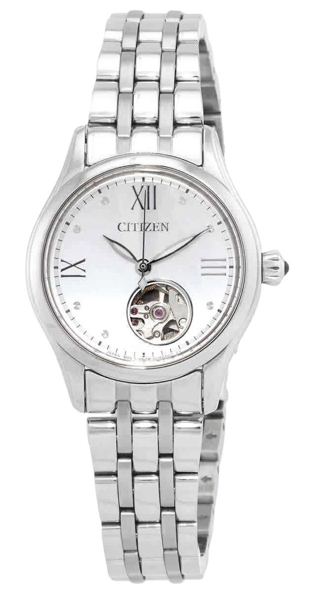 Citizen Luna Stainless Steel Open Heart Silver Dial Automatic PR1040-8 ...